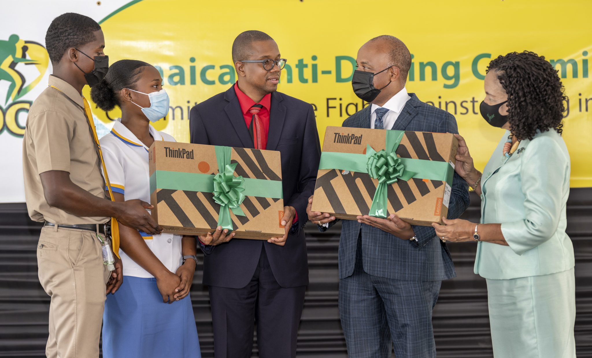 JADCO presents laptops to Guy's Hill High School - Jadco